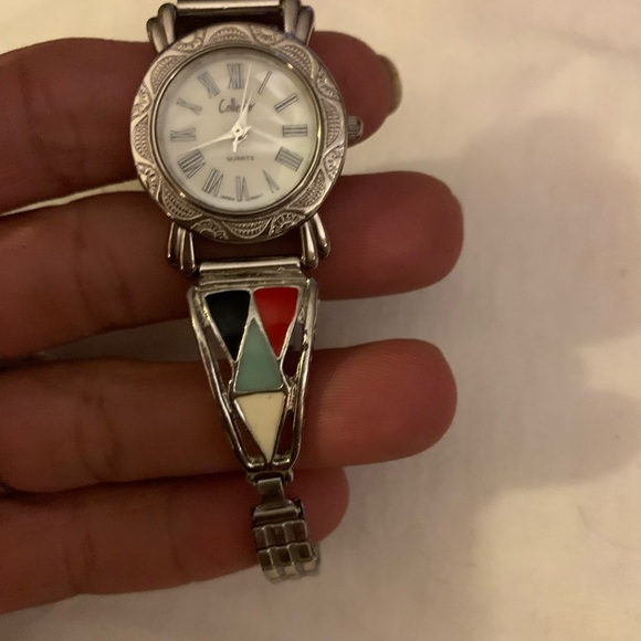 Jewelry | Collezio Silver Tone Black Green Red Yellow Enamel Stretch ...